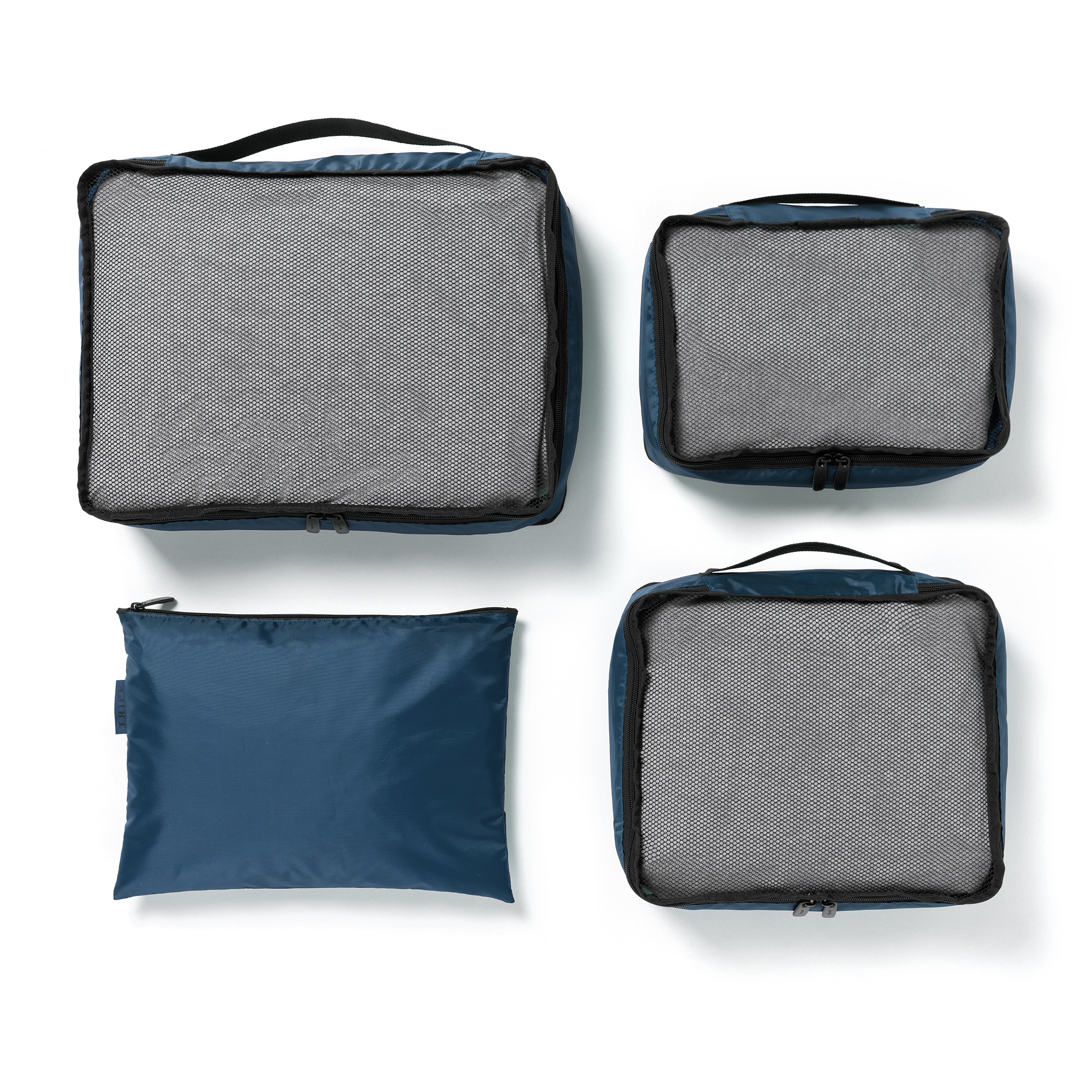 Tripp Dark Sea Blue Packing Cubes (Set Of 3)